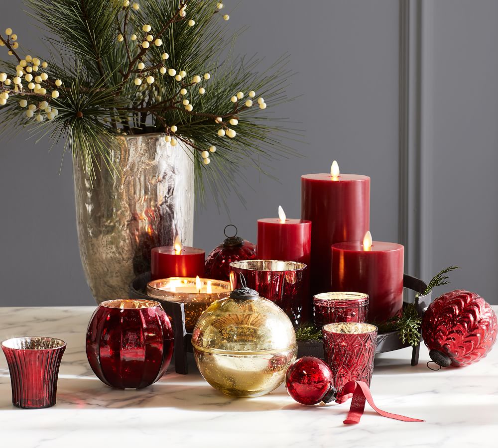 Ornament Shaped Scented Candles - Snow Currant - Set of 3 | Pottery Barn