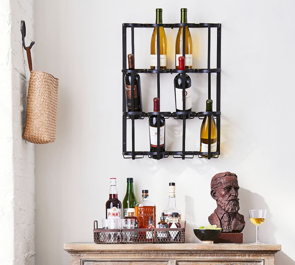 Vintage Blacksmith Wall Wine Rack | Pottery Barn