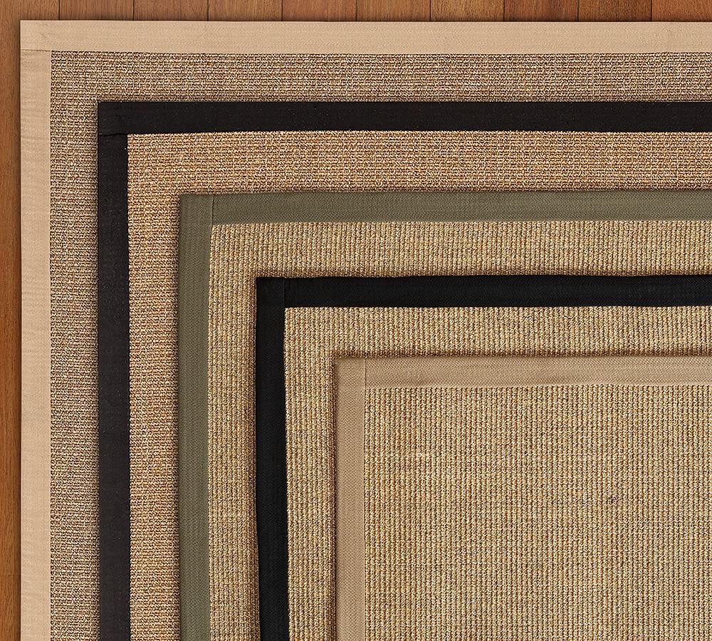 Color-Bound Natural Handcrafted Sisal Rug Swatch | Pottery Barn