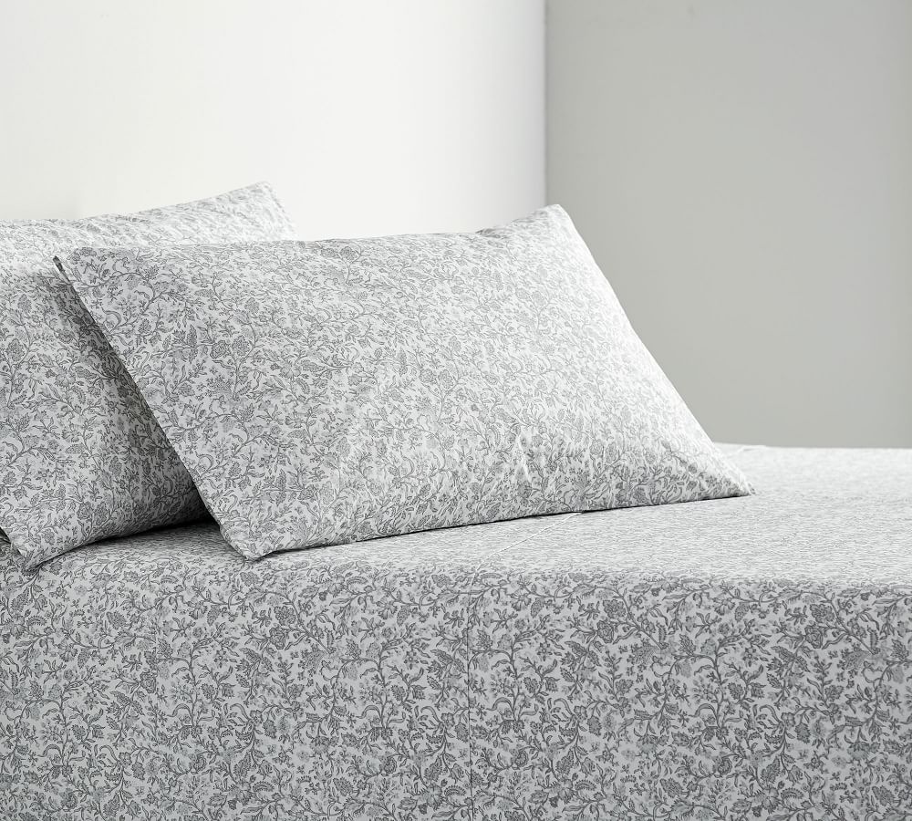 Aliya Floral Organic Cotton Sheet Set | Pottery Barn