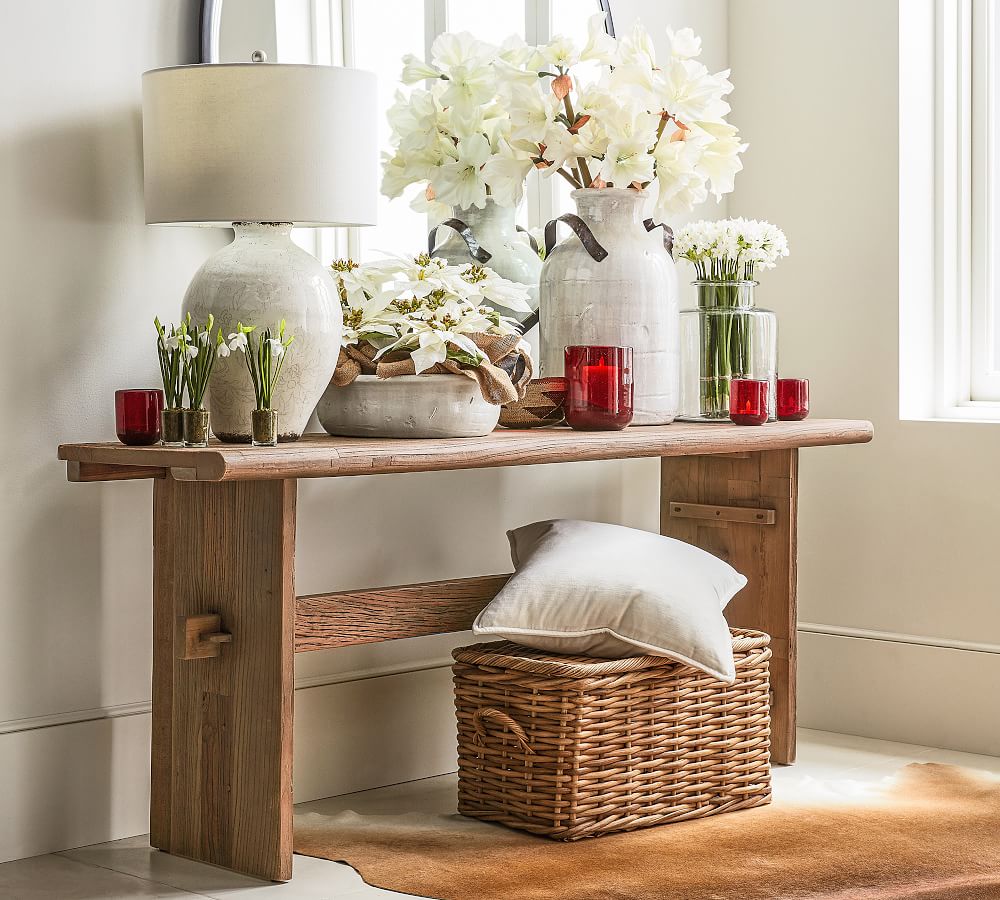 Easton Reclaimed Wood Console Table | Pottery Barn