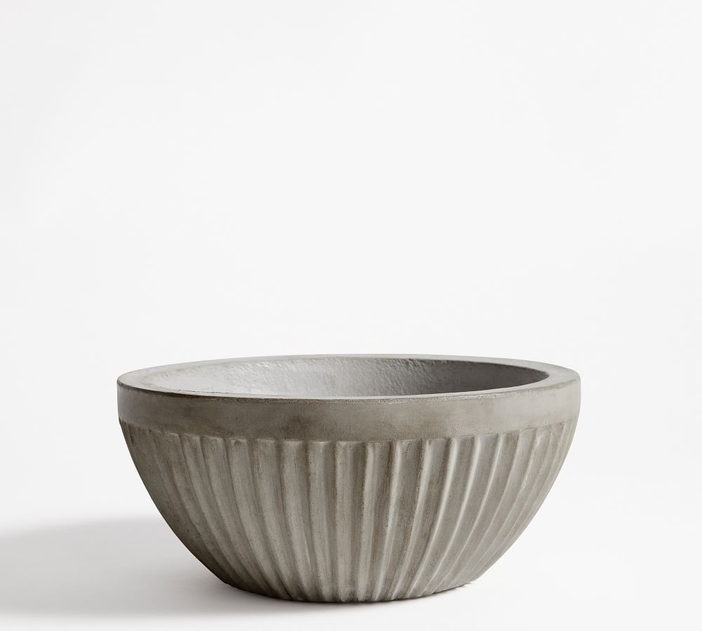 Concrete Fluted Planters | Pottery Barn