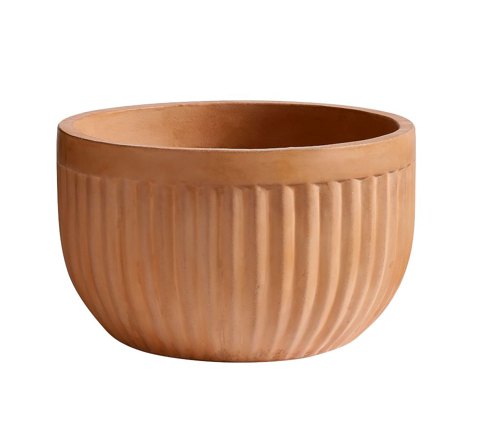Concrete Fluted Planters | Pottery Barn