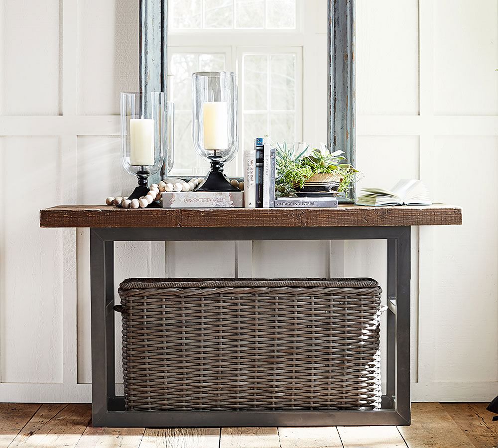 Aubrey Woven Oversized Lidded Storage Basket | Pottery Barn