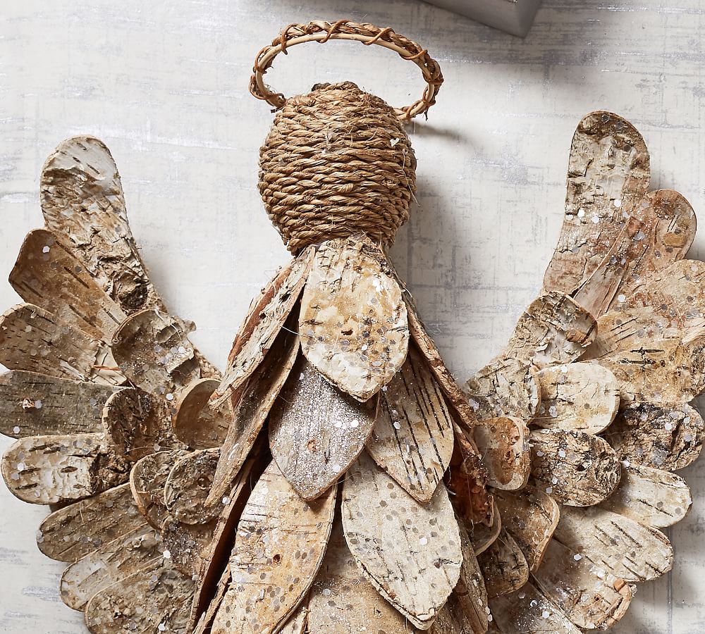 Lit Birch Angel Christmas Tree Topper | Pottery Barn