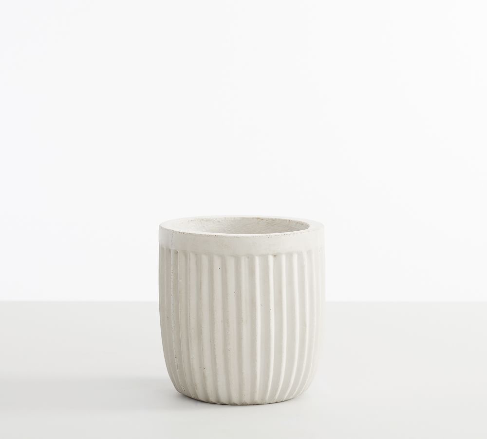 Concrete Fluted Planters | Pottery Barn