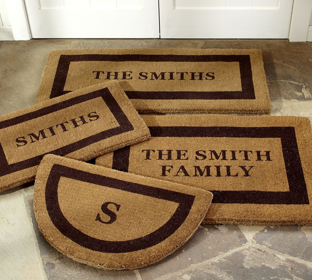 Personalized Framed Doormat, Up to 8 Characters | Pottery Barn