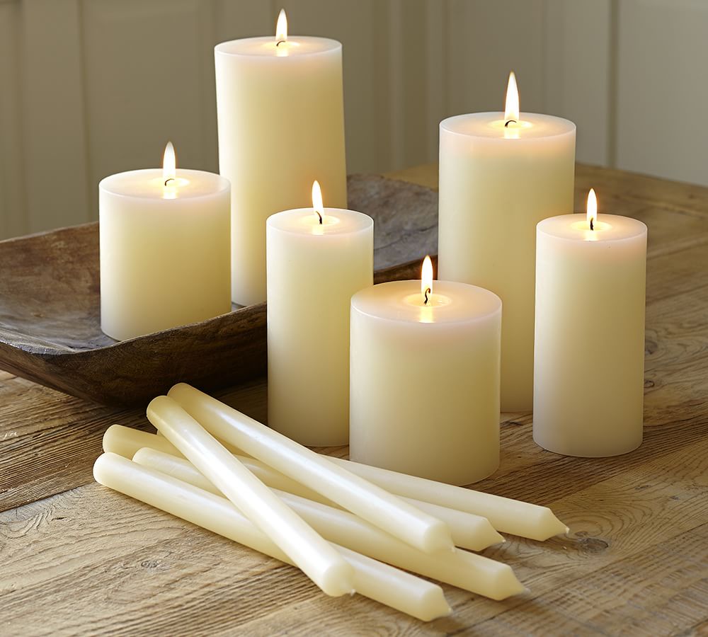 Unscented Wax Pillar Candles | Pottery Barn
