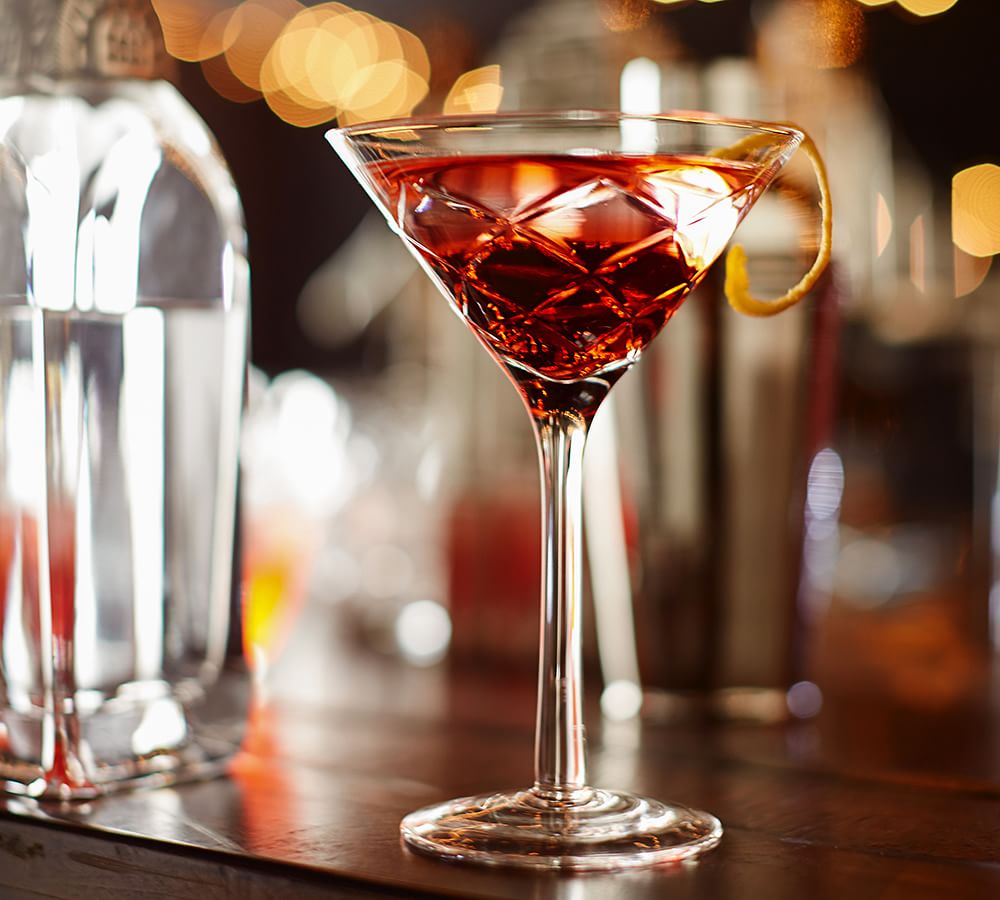 Cut Glass Clear Martini, Set of 4 | Pottery Barn