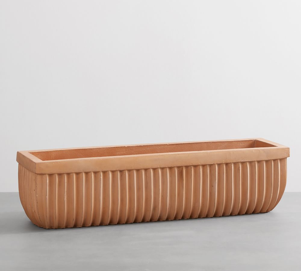 Concrete Fluted Planters | Pottery Barn