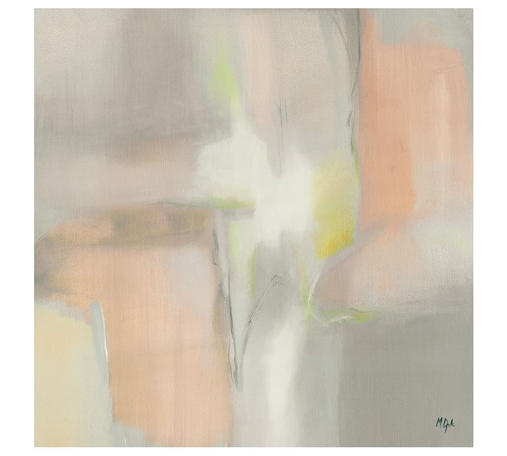 Dusted Layers Hand Embellished Canvas Print | Pottery Barn