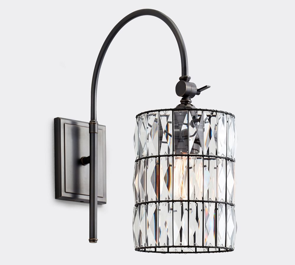 Adeline Crystal Arc Sconce | Pottery Barn