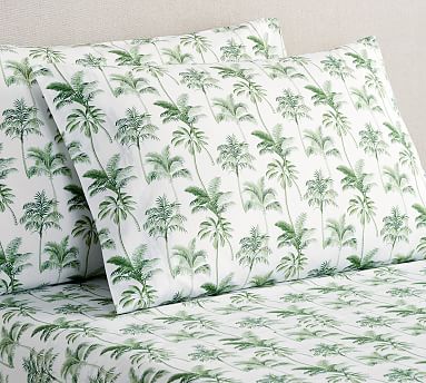 Palm Tree Organic Sheet Set | Pottery Barn