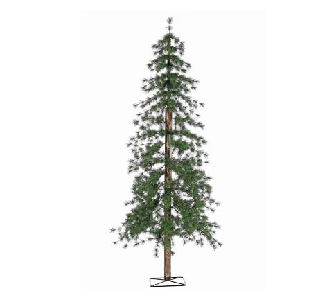 Pre-Lit Faux Alpine Trees with Clear Lights - Set of 3 - 2', 3', & 4 ...