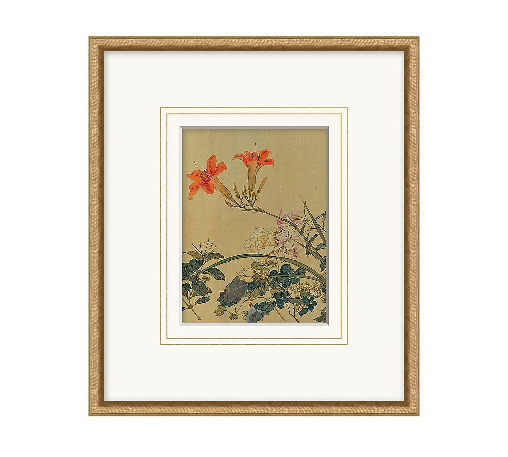 Edo Flowers Botanical Prints | Framed Wall Art | Pottery Barn