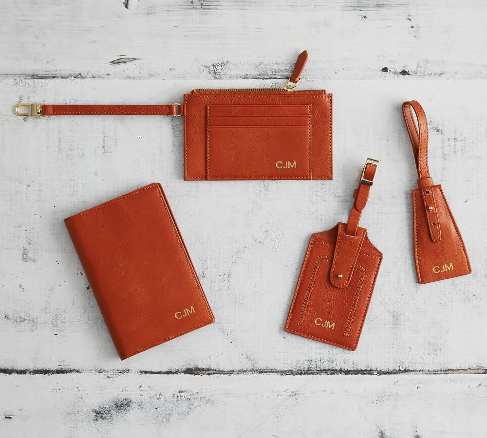Peyton Leather Travel Accessories - Cognac | Pottery Barn