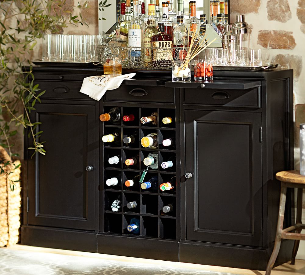 Modular Bar Buffet With Wine Grid | Pottery Barn