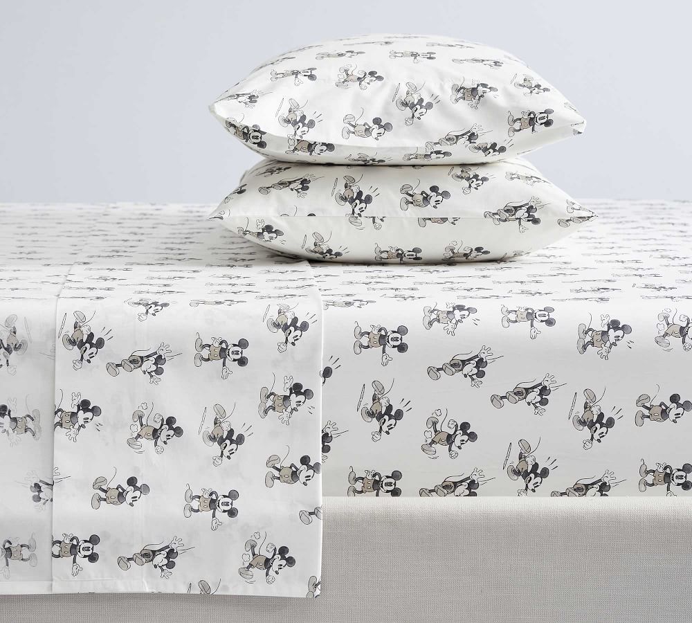Disney Mickey Mouse Organic Percale Sheet Set | Pottery Barn