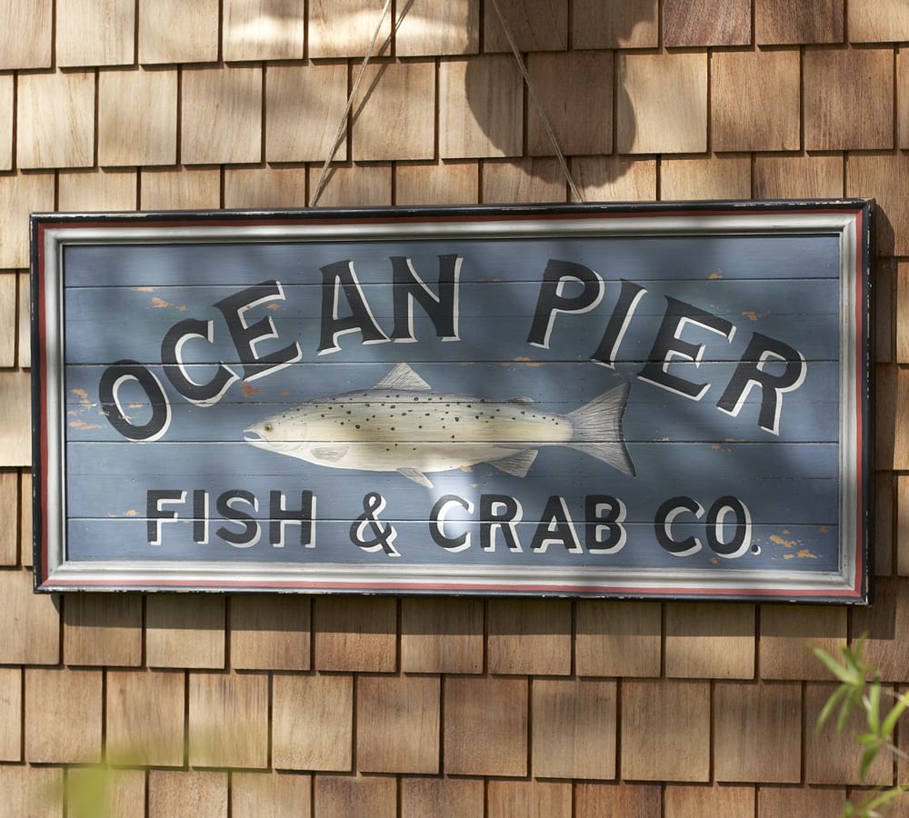 Ocean Pier Sign | Pottery Barn