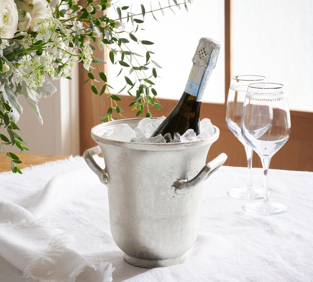 Rustic Metal Handcrafted Ice Bucket | Pottery Barn