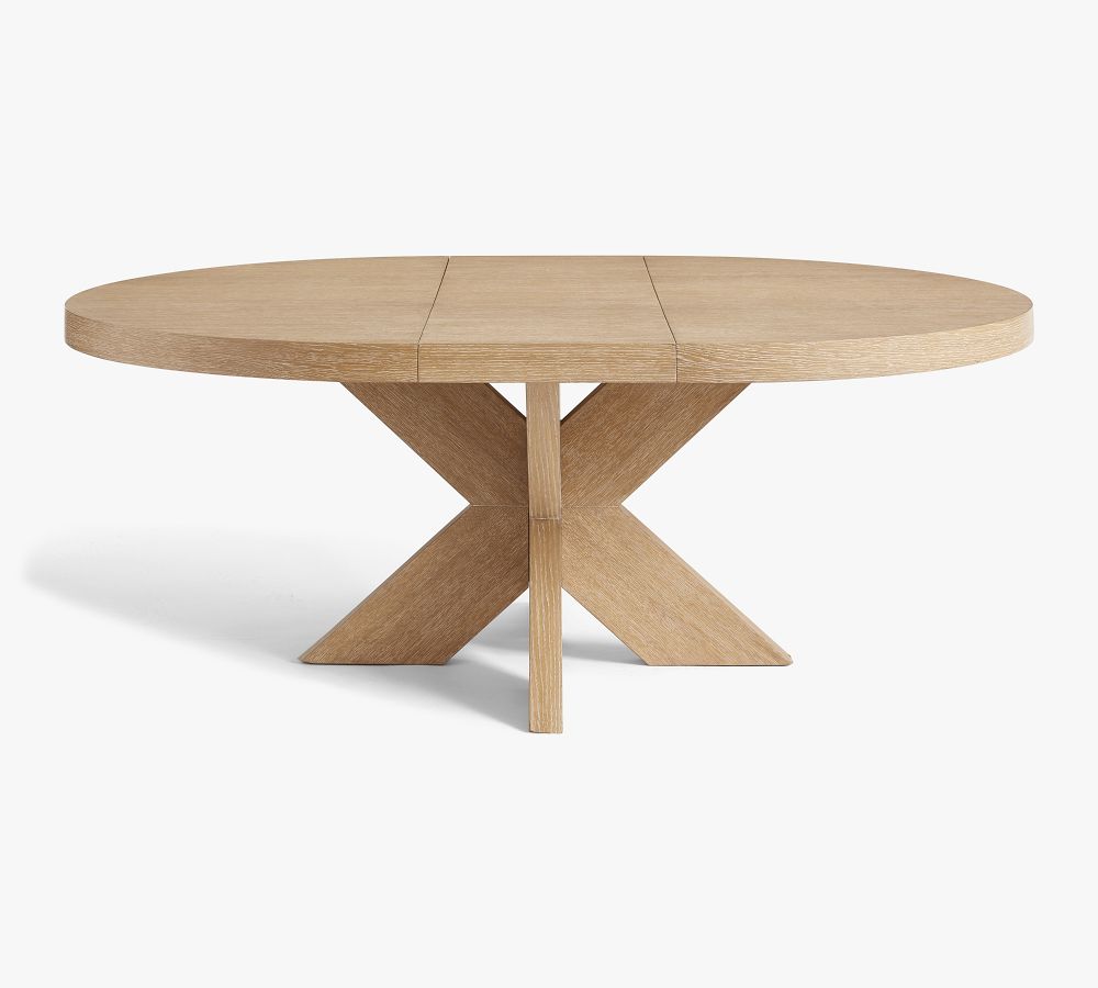 Modern Farmhouse Round Pedestal Extending Dining Table | Pottery Barn