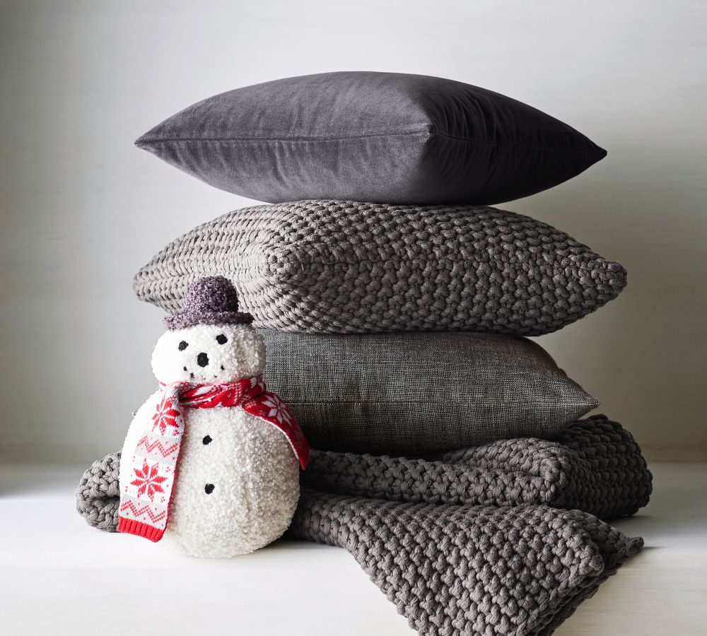 Archie the Snowman Shaped Pillow | Pottery Barn