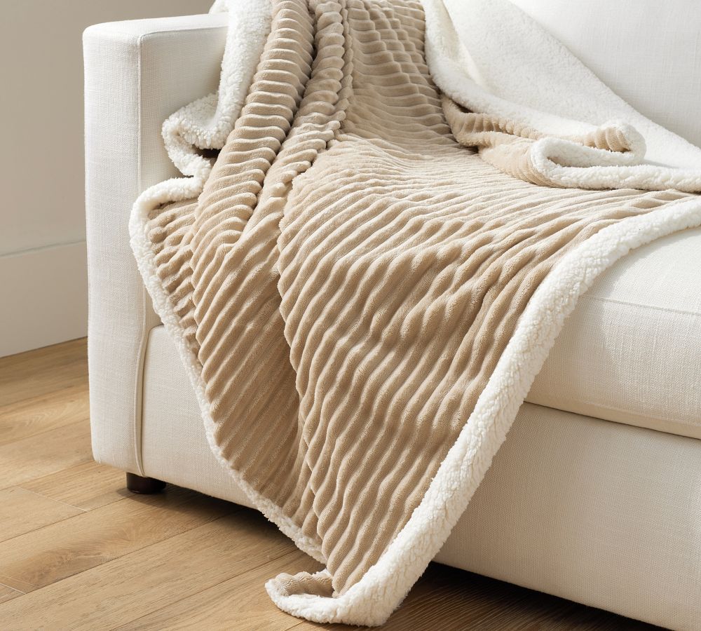 Ridgeline Sherpa Back Throw | Pottery Barn