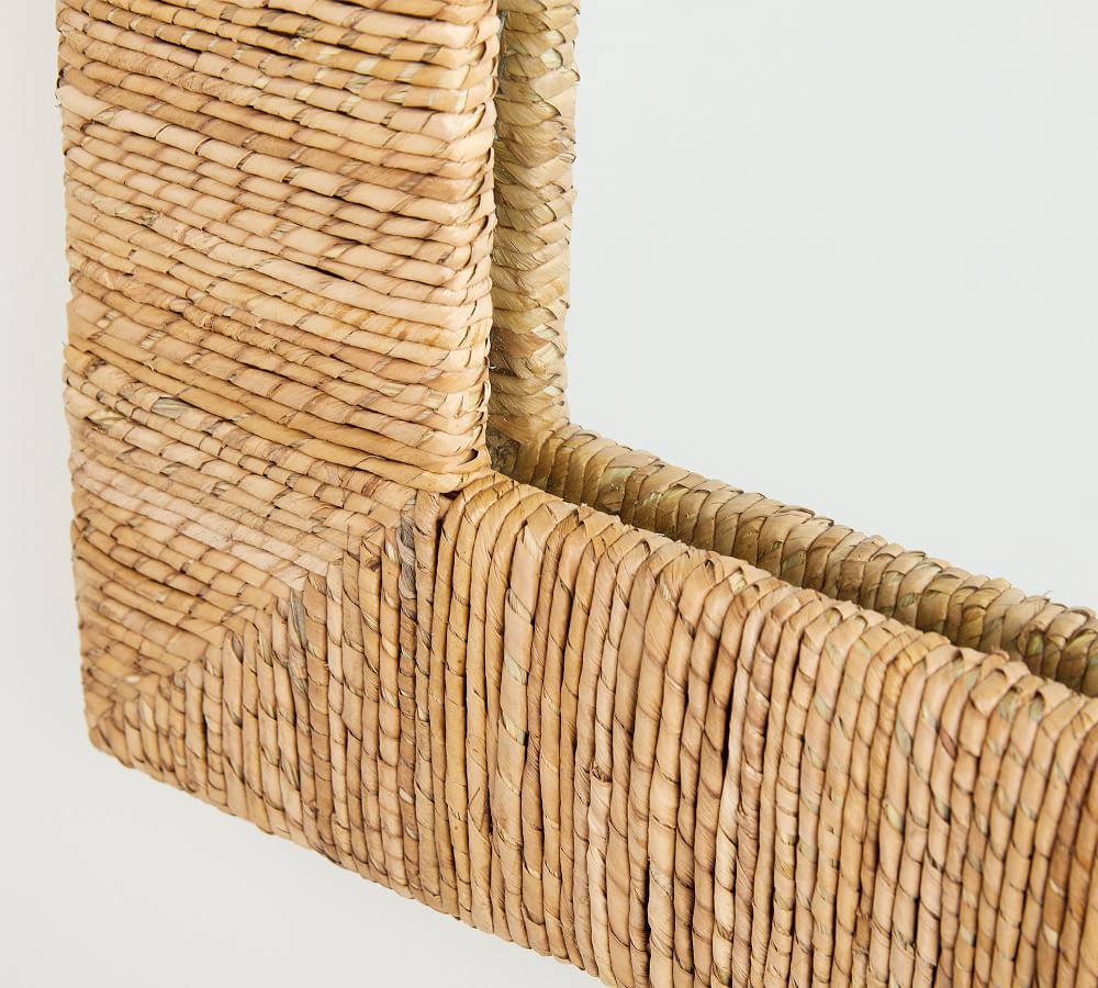 Malibu Handwoven Seagrass Rectangle Mirror - 40"W x 30"H | Pottery Barn