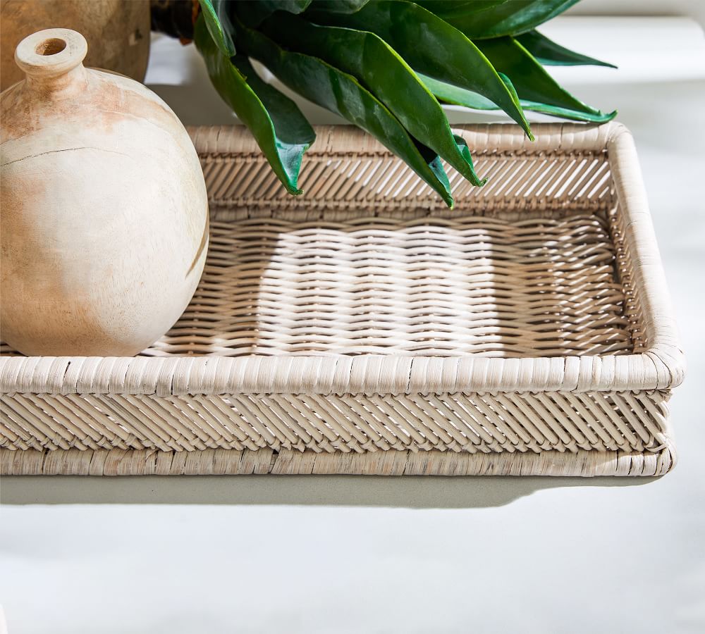 Eden Handwoven Rattan Trays | Pottery Barn