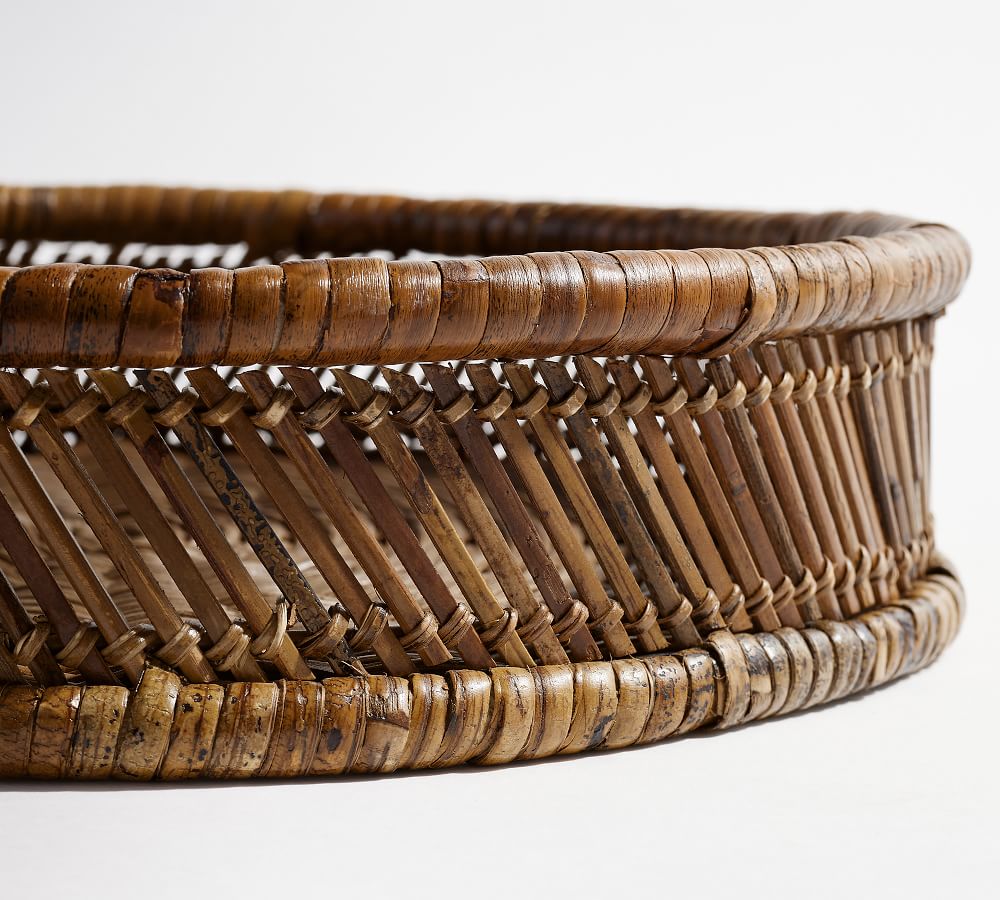 Eden Handwoven Rattan Trays | Pottery Barn