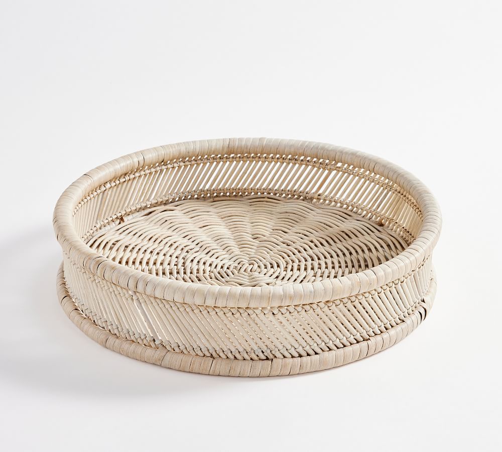 Eden Handwoven Rattan Trays | Pottery Barn