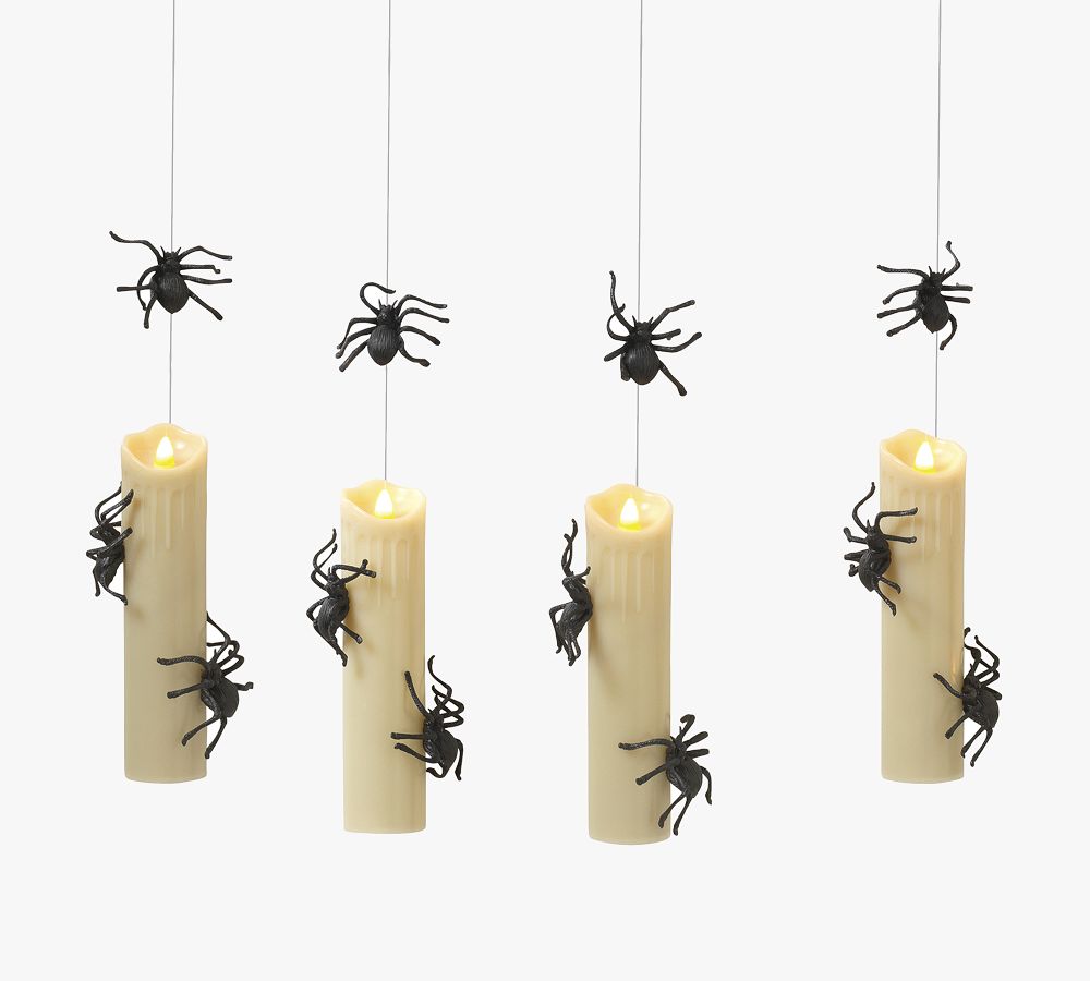 Hanging Spider LED String Lights - Set Of 4 | Pottery Barn