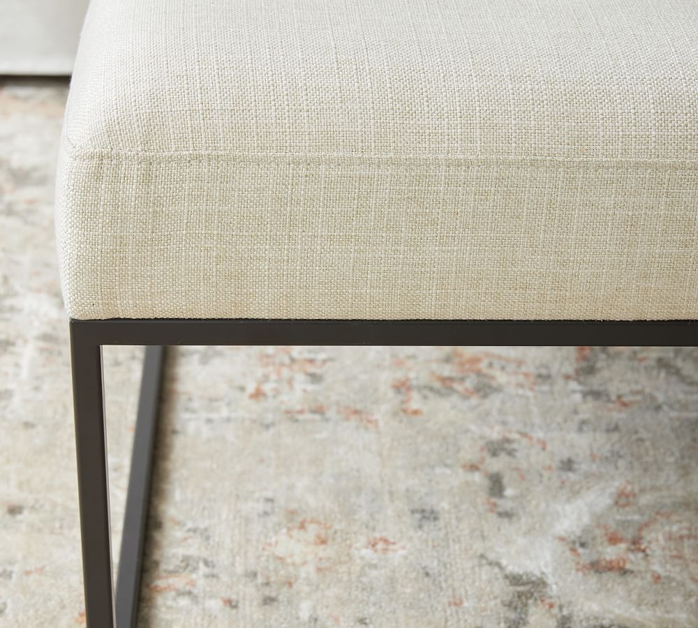 Millie Upholstered Ottoman | Pottery Barn