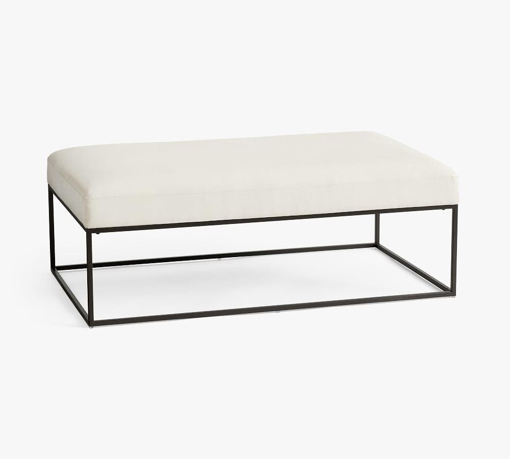 Millie Upholstered Ottoman | Pottery Barn