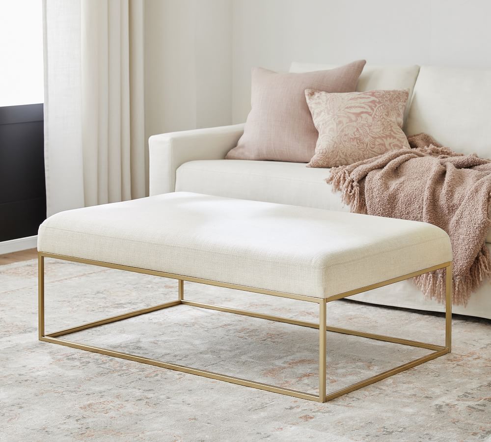 Millie Upholstered Ottoman | Pottery Barn