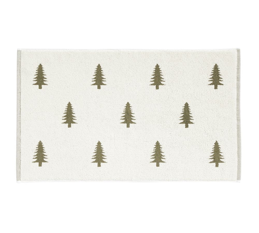 Pine Tree Jacquard Bath Rug | Pottery Barn