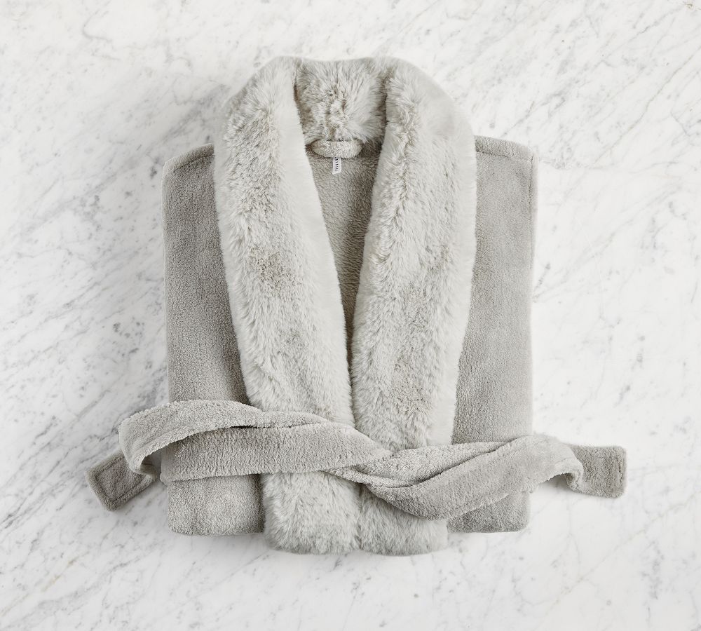 Alpine Faux Fur Robe | Pottery Barn