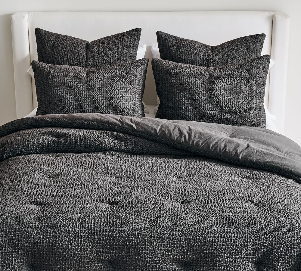Vintage Washed Cotton/Linen Comforter Sham | Pottery Barn