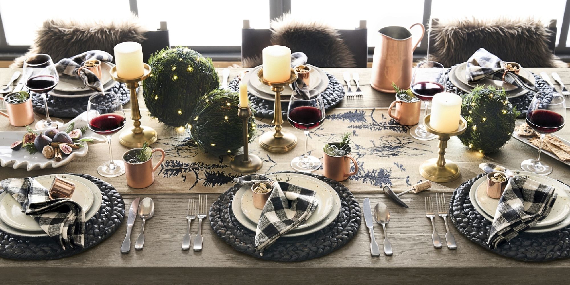 Dalton Check Yarn Dyed Cotton/Linen Napkins - Set of 4 | Pottery Barn