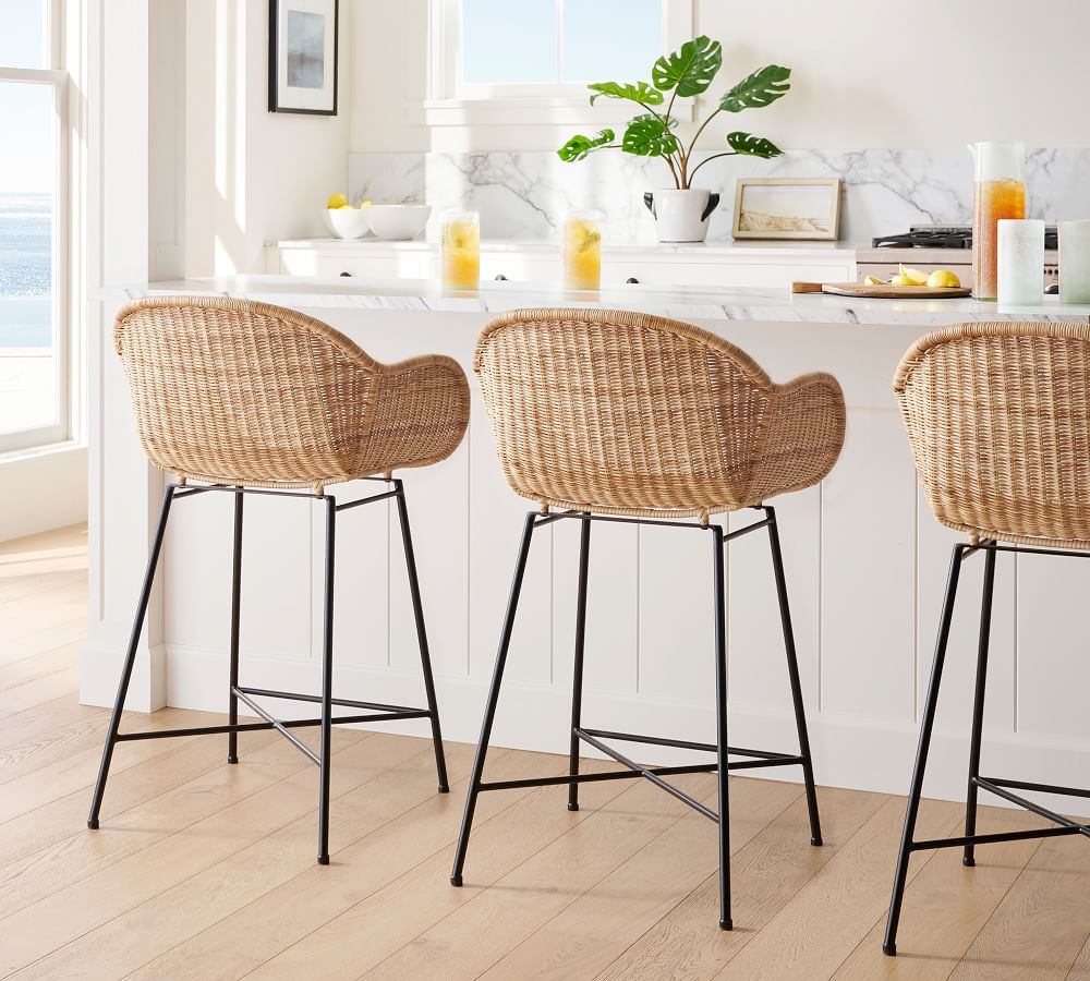 OPEN BOX: Grove Woven Bar & Counter Stools | Pottery Barn
