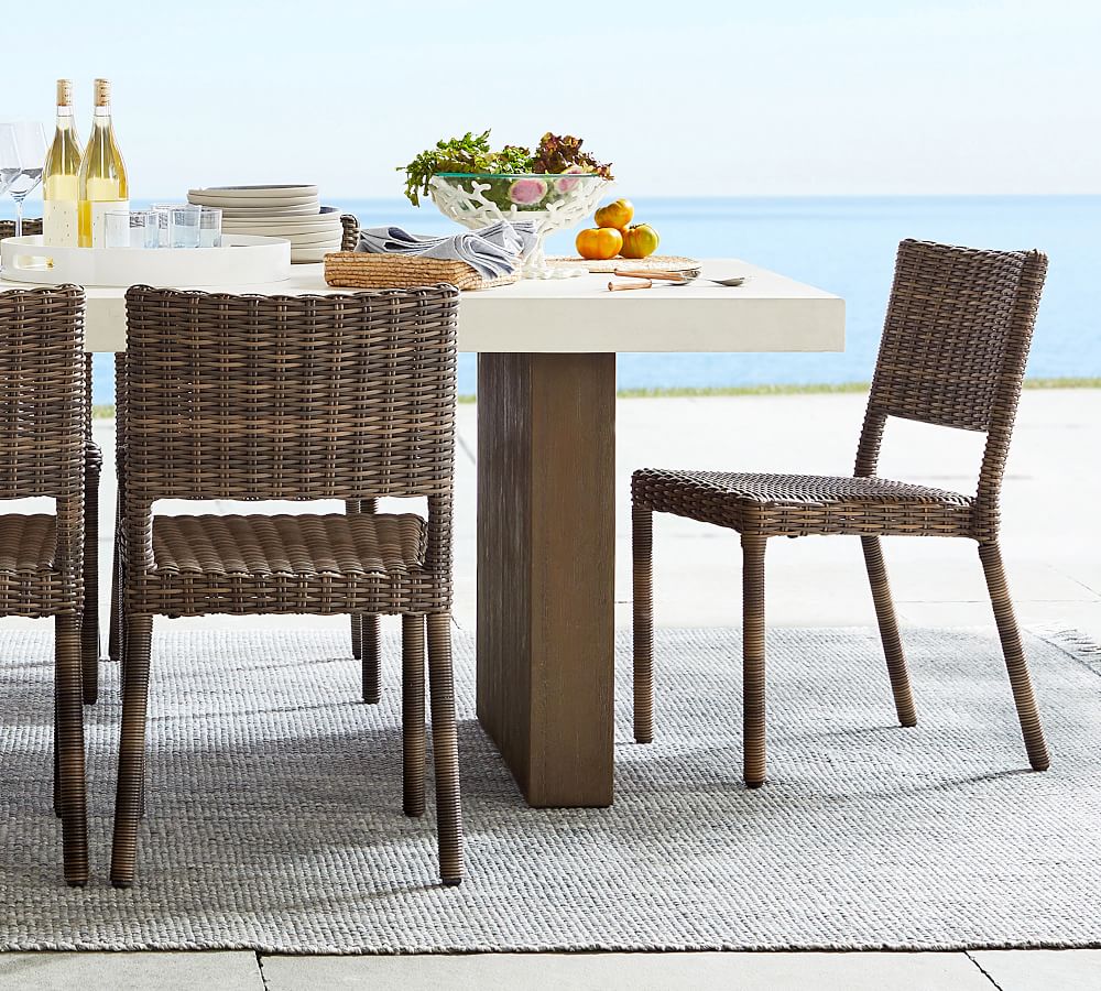 Torrey Indoor/Outdoor All-Weather Wicker Stackable Dining Chair ...