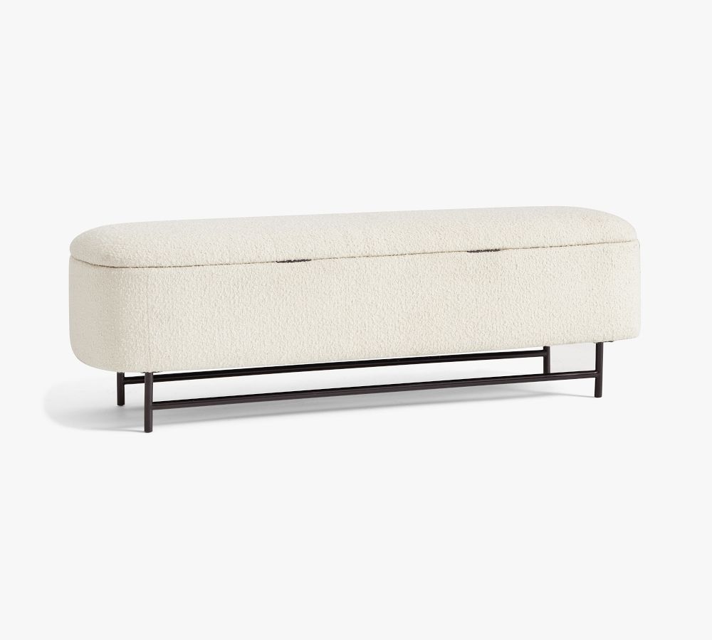Melrose Upholstered Storage Bench | Pottery Barn