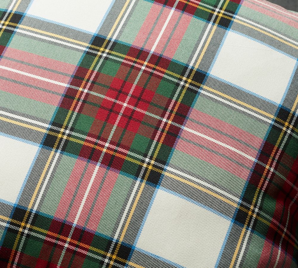 Stewart Plaid Indoor/Outdoor Pillow | Pottery Barn