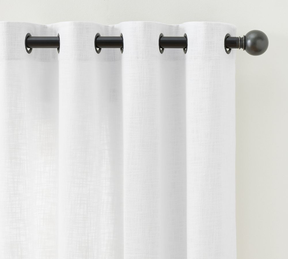 Seaton Textured Cotton Grommet Curtain | Pottery Barn