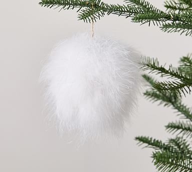 Faux Fur Sphere Ornament - Set of 3 | Pottery Barn