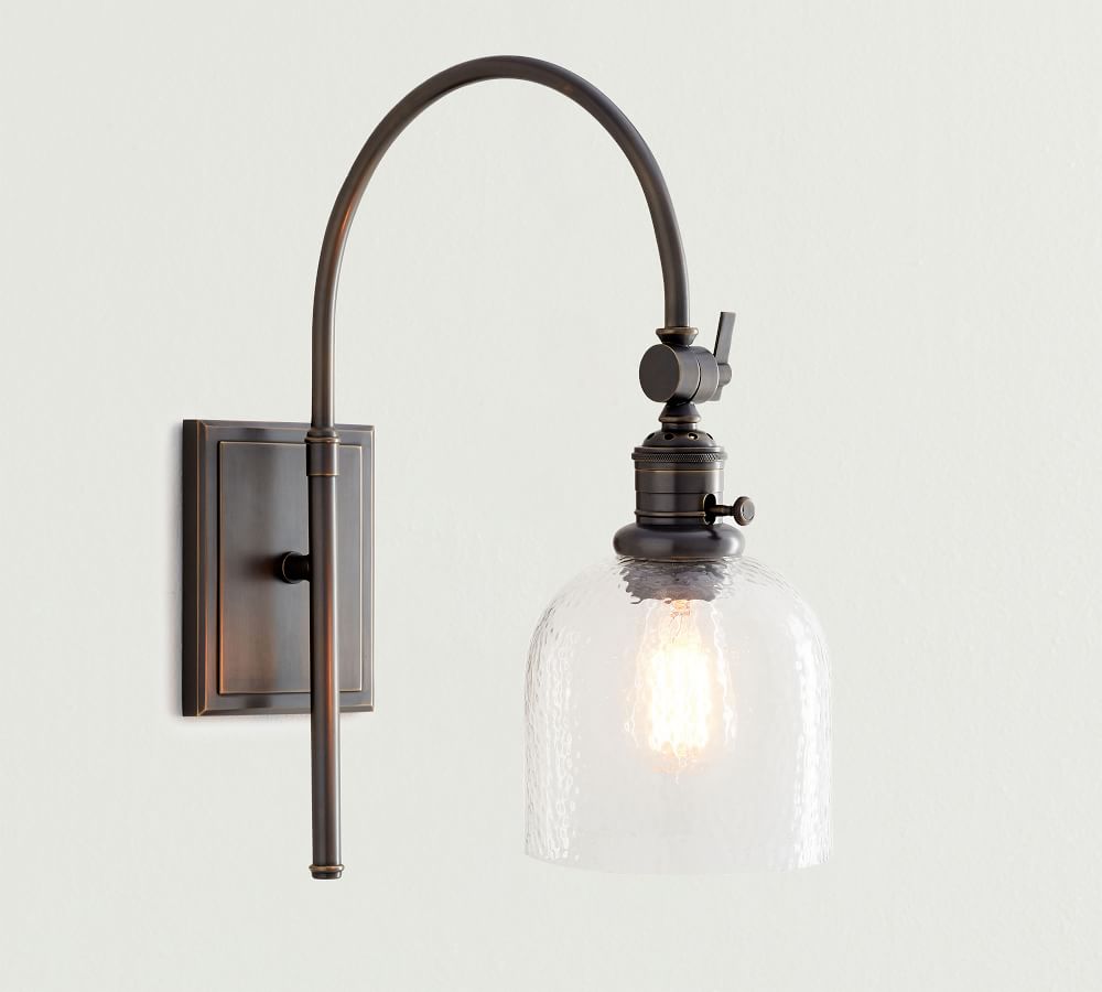 Arc Textured Glass Sconce | Pottery Barn