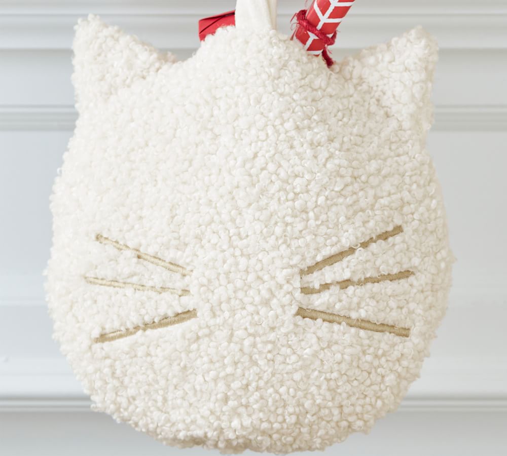 Cozy Teddy Faux Fur Cat Pet Stocking | Pottery Barn