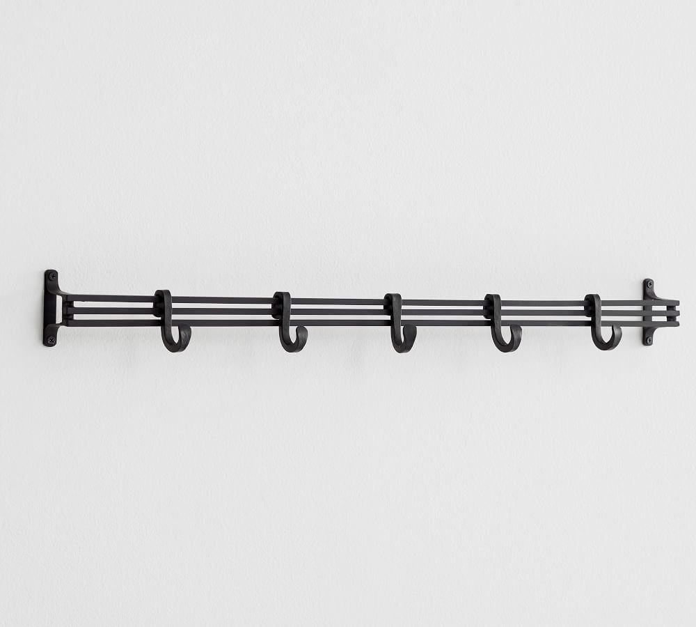 Vintage Blacksmith Modular Rail With Hooks | Pottery Barn