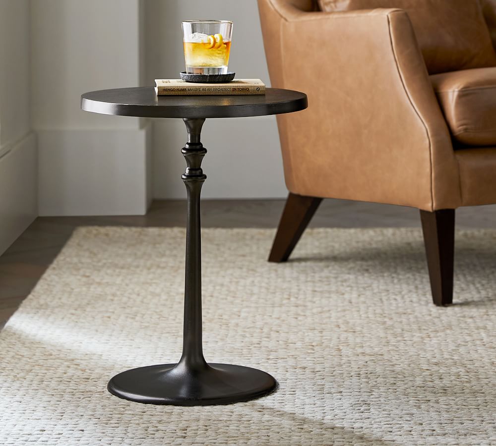 Round Metal Cocktail Table | Pottery Barn