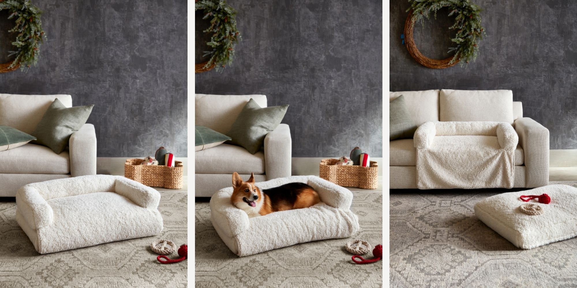 Sherpa Faux Fur 3-in-1 Pet Bed | Pottery Barn